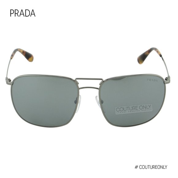 Prada | Accessories | New Gunmetal Grey Men Aviator Sunglasses ...